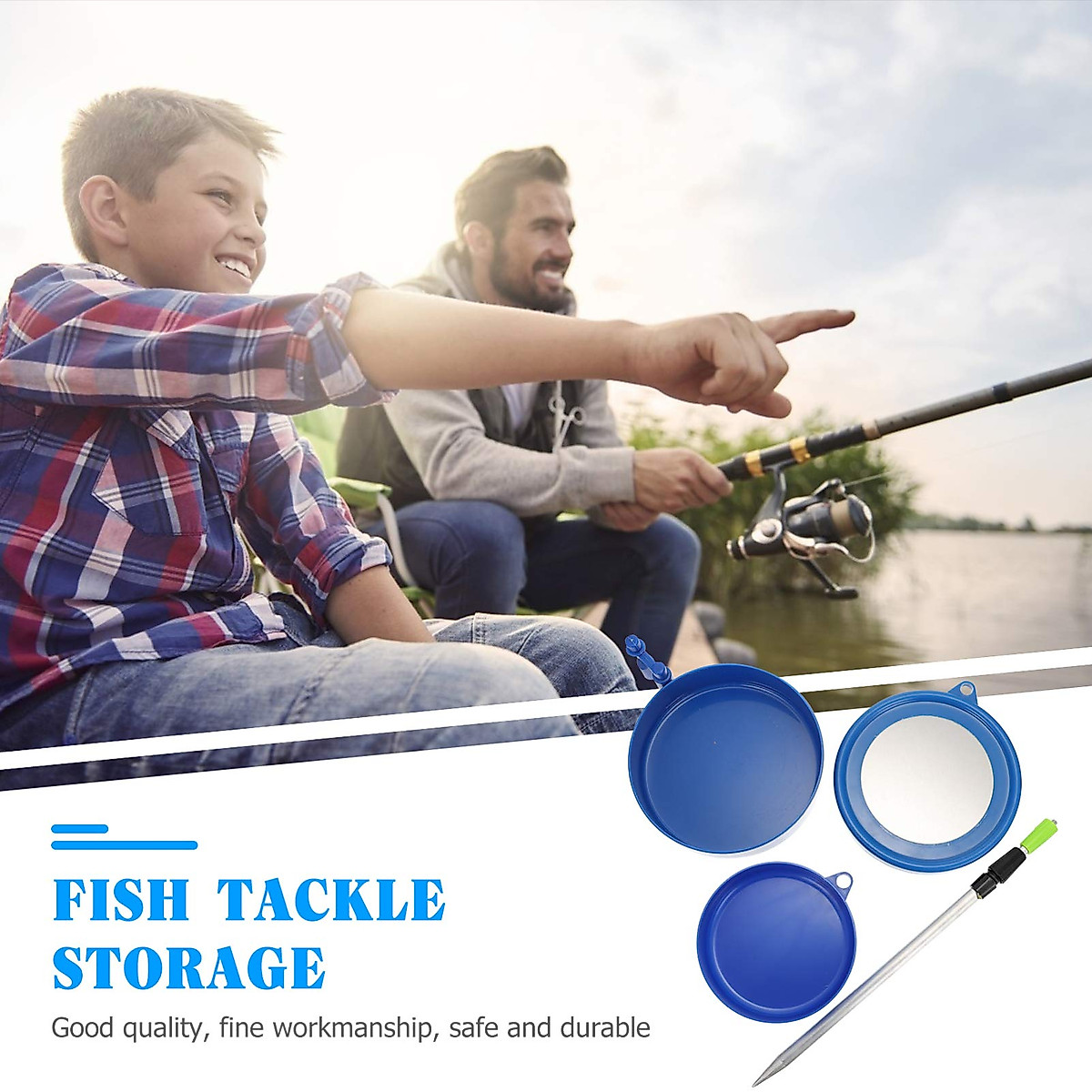 BESPORTBLE Box Bait Tray Bait Box Fishing Bait Storing Case Bait Hook Case Fishing Accessories Holder Fishing Lure Case Fish Tackle Storage Fishing Lure Hook Holder