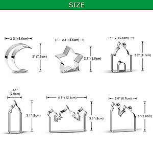 Ramadan Decoration Cookie Cutters Set, Eid Fondant Cake Baking Tools, Ramadan Party Decorations - Set of 6
