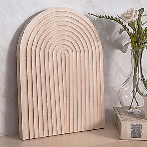 MALLYU Decorative Wooden Serving Tray Cutting Board Arch Shape Grooved Multi-functional Platter Fashion for Charcuterie Home Kitchen Shelf Decor Beading Jewelry Making Organizer DIY Plate Wedding Gift
