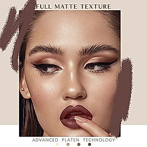 HOSAILY 4 in 1 Color Matte Eyeshadow Palette High Pigmented Natural Nude Eyeshadow Makeup Palette Long Lasting Eyeshadow Palette with Eyeshadow Brush