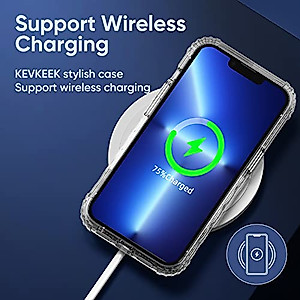 KEVKEEK Compatible with iPhone 12 Pro Max Case,Clear Case Cover,[Anti-Yellowing] [Military Drop Protection] [Shock-Absorbing Corners] [Scratch Resistant]-Clear