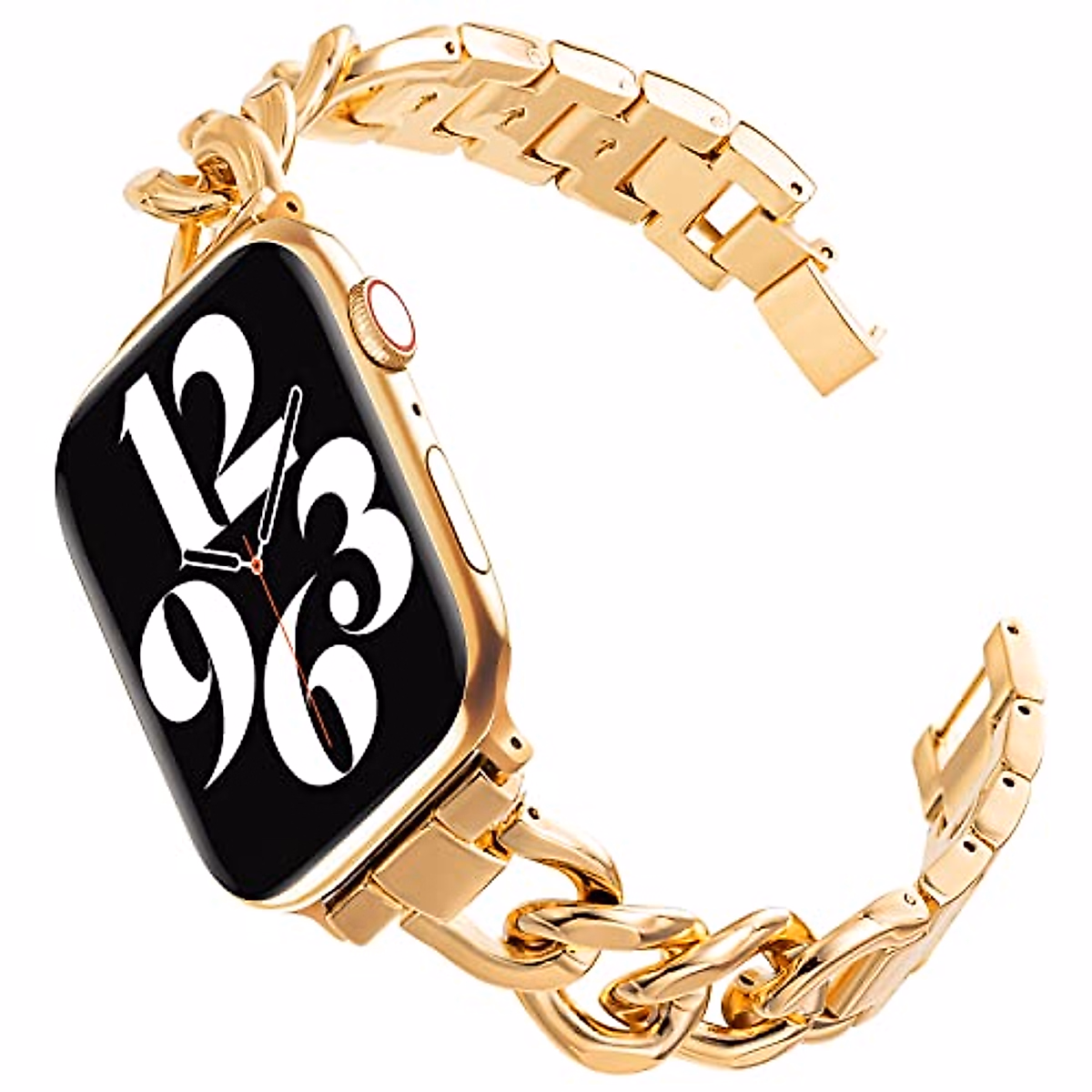 SEURE Stainless Steel Metal Band Compatible with Apple Watch Band 38mm 40mm 41mm 42mm 44mm 45mm Women Bracelet Replacement Wristband Strap for iWatch Series 8/7/6/5/4/3/2/1 Ultra SE