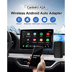 Wireless Android Auto Car Adapter CarlinKit A2A Dongle for Cars only Support Original Wired Android Auto, Instant Connection- Easy Setup- 5 GHz WiFi- GPS Navigation Fast Transmission…