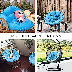 Papasan Chair Cushion, 45 in Overstuffed Thickened 9LB Water Resistant Papasan Cushion for Egg Swing Hanging Rattan Swivel Chair Used Indoor or Outdoor as Pet Floor Meditation Cushion