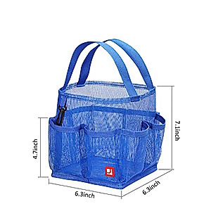 Jovilife Hanging Mesh Shower Caddy tote portable,Toiletry tote college shower caddy tote, 8 Pouch 7 INCH, Shower Caddy Dorm tote, caddy mens,Travel Shower Caddy, toiletry oragnizer (Blue)