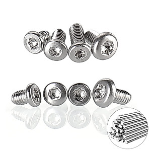 HanTof 100pcs Pocket blade knife handle screws,Knife Pocket Clip Screw,Tactical Survival Knife Screw,EDC folding knives hilt fasteners,shaft pivot pin rivets,M2.5 Machine Screws,Stainless Steel,4 Type