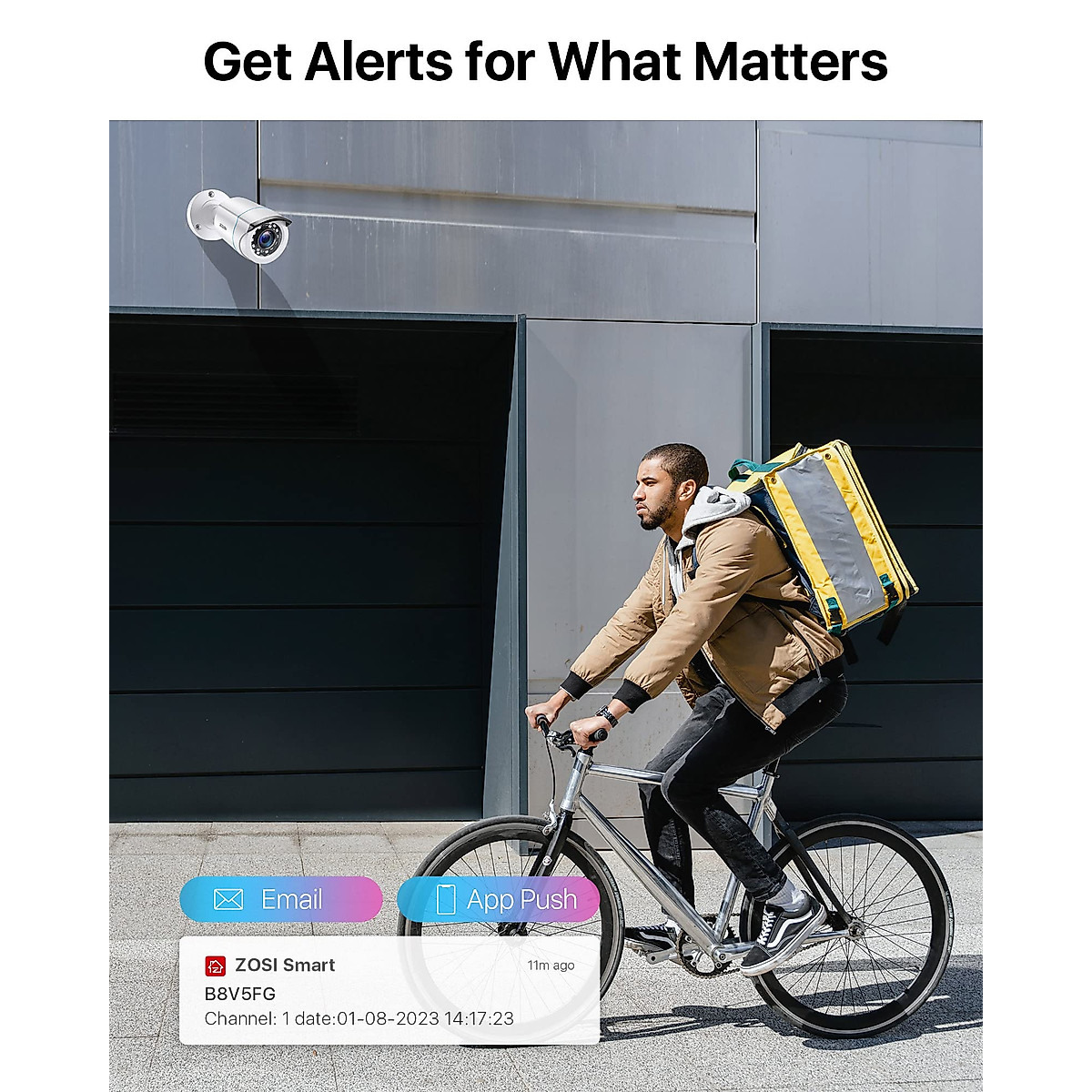 ZOSI H.265+ 16CH Security Camera System with AI Human Vehicle Detection, 16CH DVR with 4TB HDD for 7/24 record, 16 x 1080p CCTV Camera Outdoor Indoor with 80ft Night Vision°Wide Angle, 90°Wide Angle