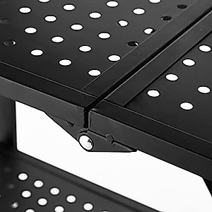 Urban Shop 3 Shelf Metal Storage Cart, Black