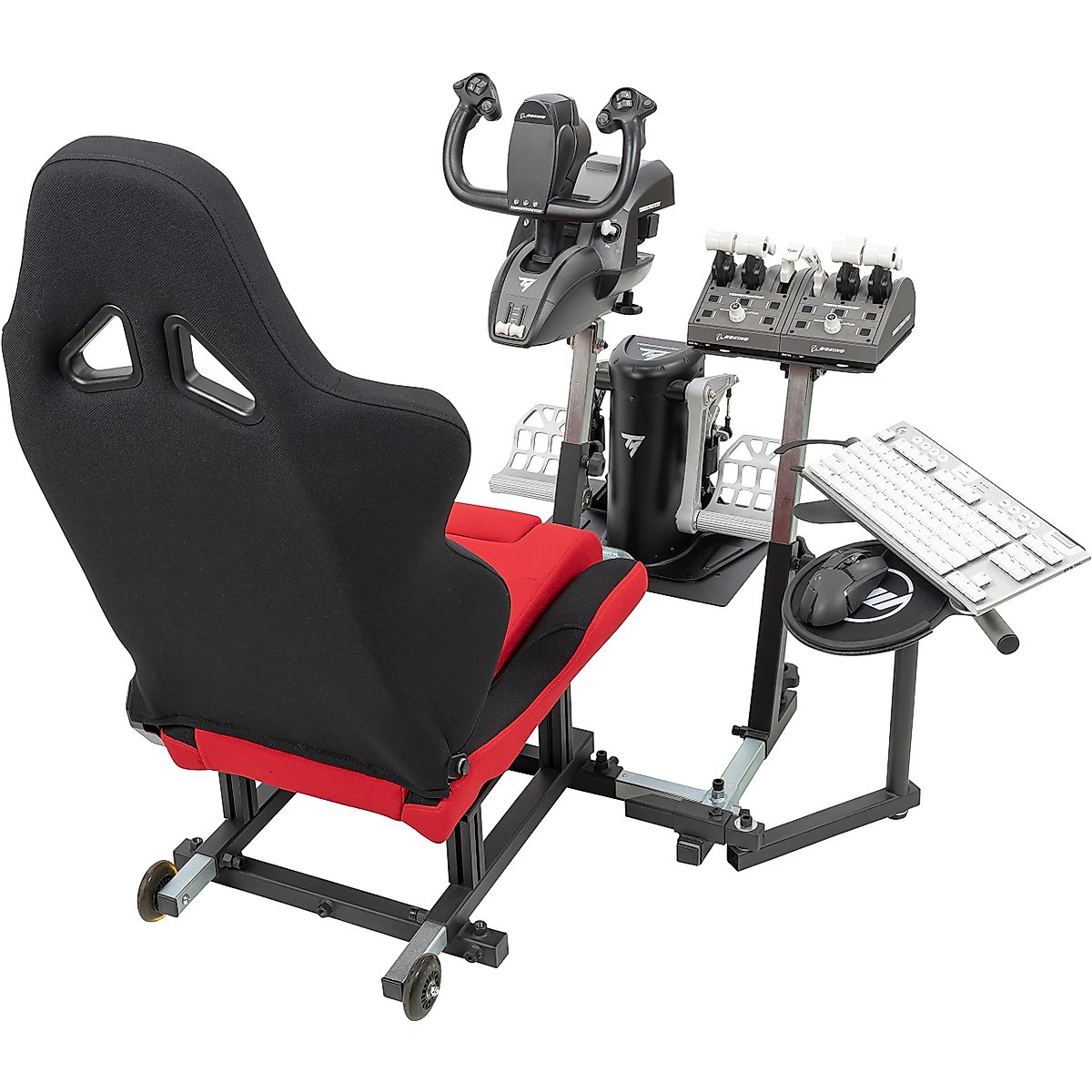 SimFab Add-on Mounting Bracket Kit Configuration #8 Compatible With Thrustmaster TCA Yoke And Throttle Boeing Edition (Yoke, Throttle And Rudder Pedals Bracket Kit)