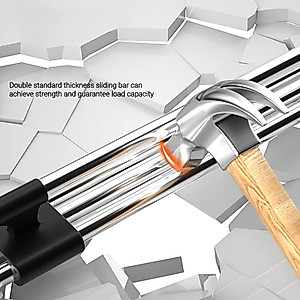 ZJchao Heavy Duty Retractable Closet Pull Out Rod Wardrobe Clothes Hanger Rail Towel Ideal for Closet Organizer Polished Chrome (30cm/ 11.8 Inches)