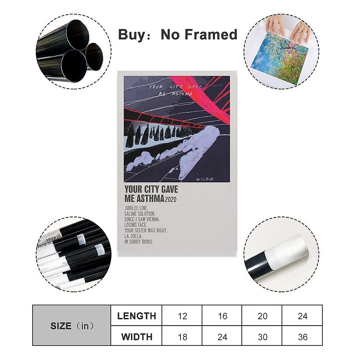 Your City Gave Me Asthma by Wilbur Soot Canvas Poster Bedroom Decor Sports Landscape Office Room Decor Gift Unframe-style112×18inch(30×45cm)