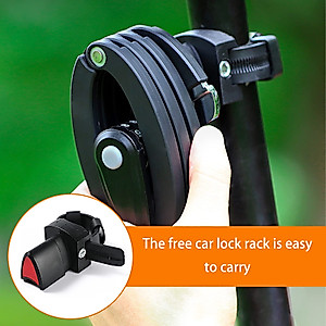 kingsea Folding Bike Lock,Heavy Duty Alloy Steel Anti Theft Bike Chain Lock 4-Digit Digital Password Combination Bicycle Lock with Bracket,for Mountain Bike/Road Bike/BMX/MTB