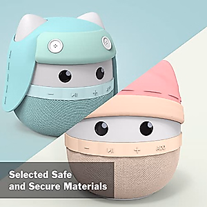 ASIMOM Kid Bluetooth Speaker, Rhyme Kawaii Speaker, Stereo Wireless Pairing, 15H Playtime, Cute Portable Speaker, Gift for Teens Teenage Girls and Kids (Aqua Blue)