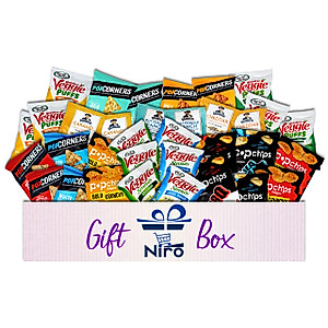 Chips Snack Pack | Popchips, Popcorners, Quaker, and Garden Veggie | 34 Packs | Niro Assortment