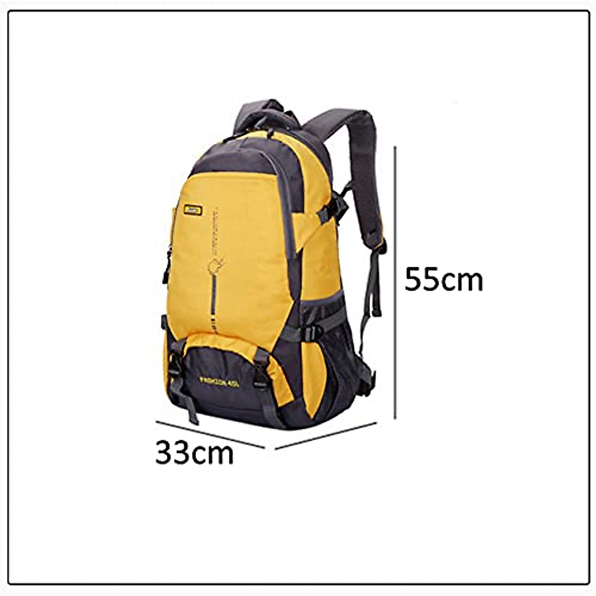 LLPUSLUO 45L Climbing Backpack Rucksack Outdoor Bag Travel Backpacks Waterproof Hiking Back Pack Women Trekking Bag for Men (Black)