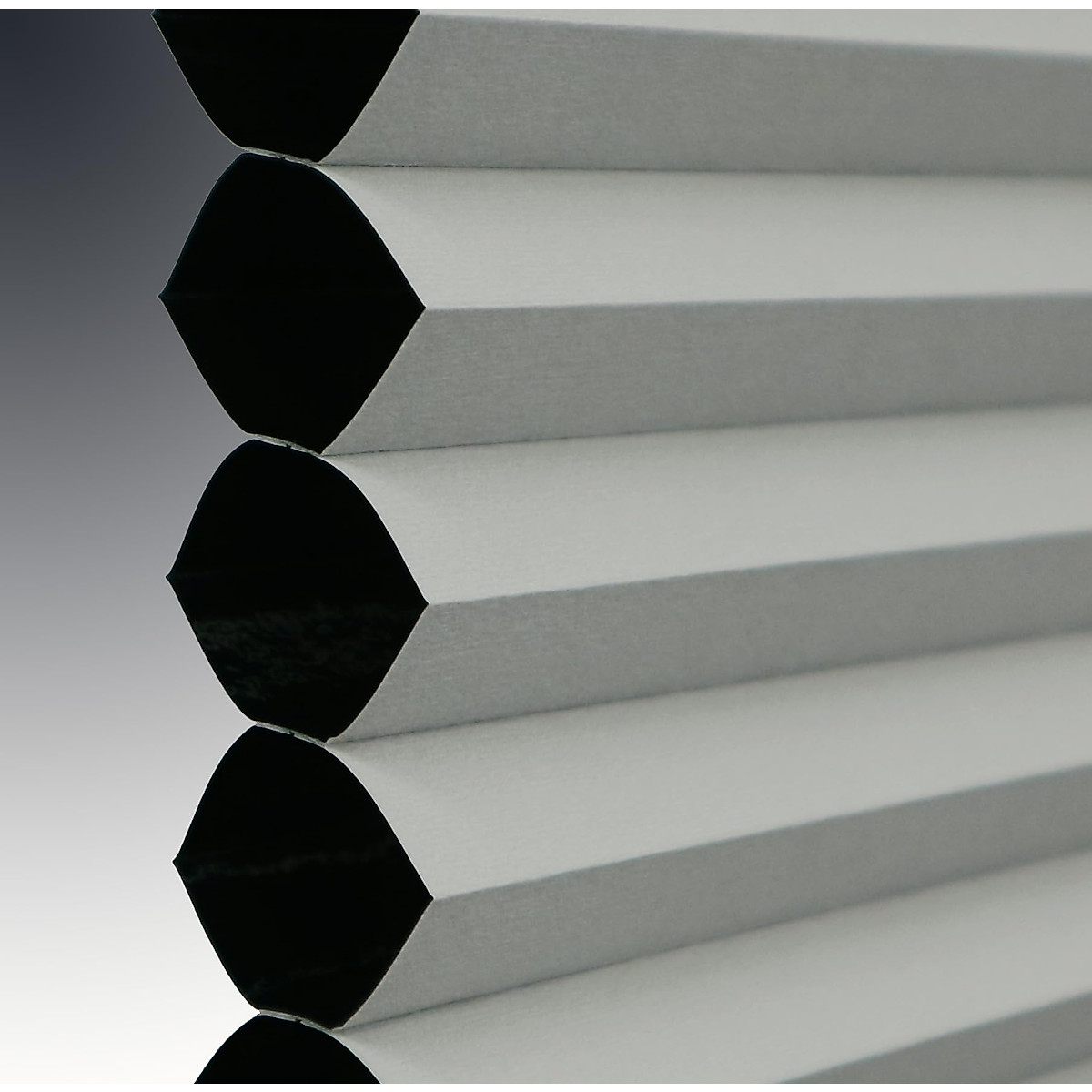 BlindsAvenue Custom ¾” Pleat, Cellular Shades, Color Urban Gray, Blackout Fabric Available in 2 Cordless Lift Systems. Customize to Widths Between 18”-96” Wide & Any Height Between 18”–84”