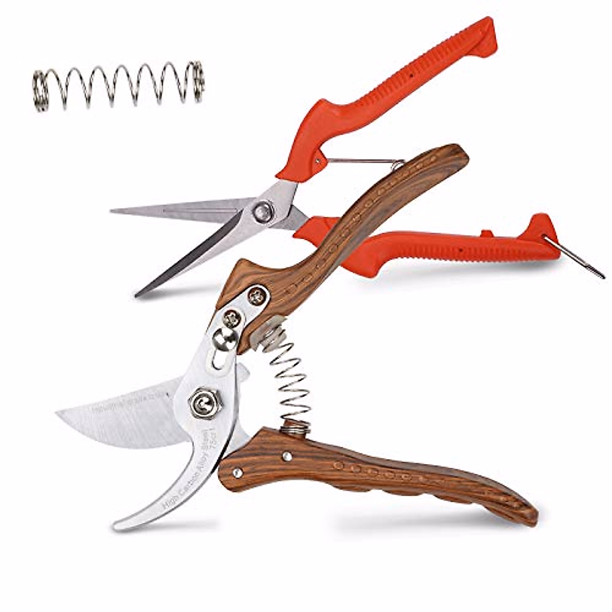 Pruning Shears Garden Clippers Plant Trimming Scissors Branch Bypass Bonsai Hand Pruners Rose Flower Hedge Tree Plant Cutter Small Pofessional Snips Stainless Steel Gardening Tools