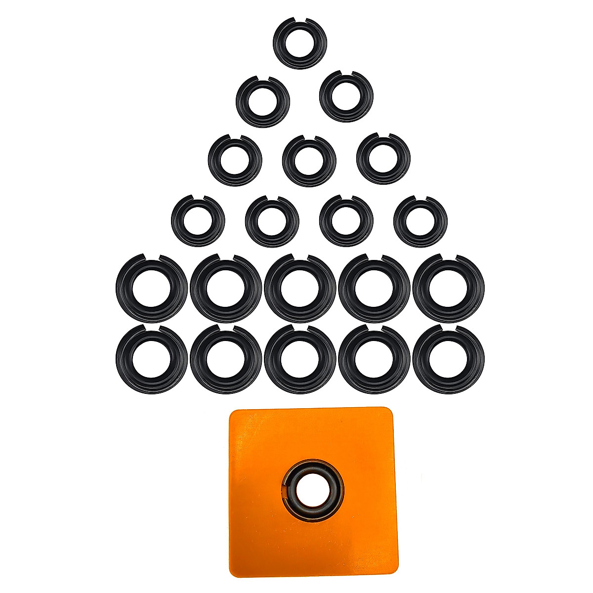 (10+10Sets) 1/2" and 3/8" Impact Wrench Retainer Rings Clip with O-ring, Compatible With Milwaukee Electric/Pneumatic Type Impact Wrench, Including Anvil Retaining Ring Install Tool