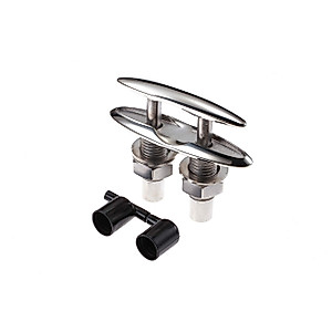 Attwood 66517-1 Retractable Low-Profile Stainless Steel Marine Boat 6-Inch Neat Cleat