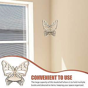 DEARMAMY Butterfly Corner Shelf Floating Shelf Display Shelf for Bedrooms Boho Cute Bathroom Kitchen Office Living Room Decor