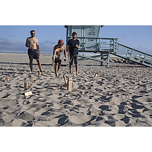 Yard Games Kubb Regulation Size Outdoor Tossing Game with Carrying Case, Instructions, and Boundary Markers