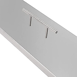 YIYIBYUS Fire Pit Burner Cover- Fire Pit Burner Cover for Rectangle Stainless Steel Drop-in Fire Pit Pan (39'' x 9'' Stainless Steel)