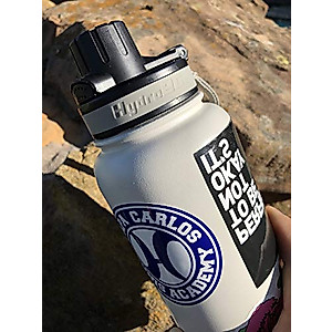 Flip Lid for Hydro flask Wide Mouth, 12, 18, 32, 40, 64 oz Water Bottles, Spout Lid for Hydroflask, Thermoflask and Other Sports Water Bottles with Button Lock, Easy Carry, Leak Proof