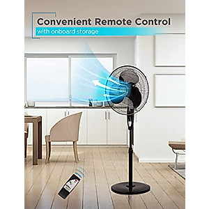 BLACK+DECKER 16 Inches Stand Fan with Remote