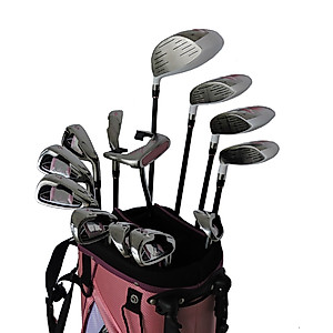 Sephlin Signature Women's Pink Right Hand 13 Pieces Golf Clubs Set & Golf Bag