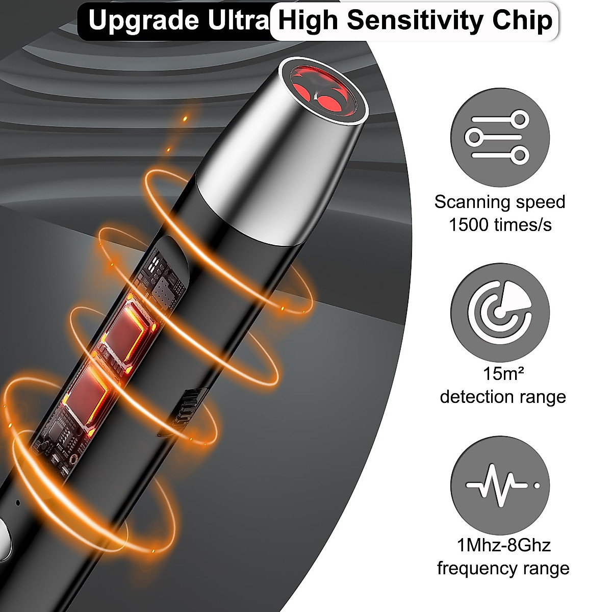 Brathird Spy Detector, Hidden Camera Detectors, Camera Finder, RF/Bug Signal Scanning/Magnetic Field Detection/IR Mode Detection for GPS Tracker, Spy Camera Detector Finder for Travel, Office, Car