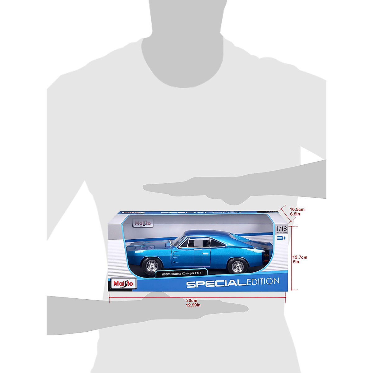 Maisto 1/18 1969 Dodge Charger (Colors May Vary)