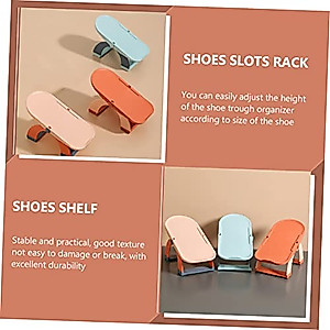 OSALADI 3pcs Shoe Rack Shoe Shelves for Closet Shoe Cubby for Closet Stackable Shoe Storage Stackable Shoe Rack Shoe Stacker Organizer Shoe Slots Space Saver Shoes Rack Home Shoes Holder