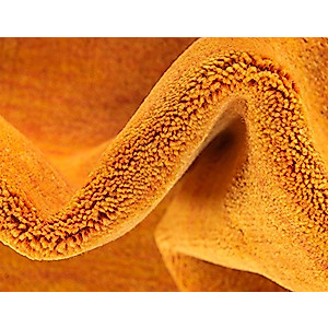 Unique Loom Solid Gava Collection 100% Natural Twisted Wool Modern Terracotta Area Rug (8' x 12')