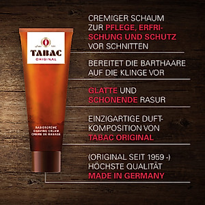 Tabac Original Shaving Cream for Men, 3.4 oz, Citrus and Lavender Scent