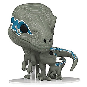 POP Jurassic World Dominion - Blue & Beta [Velociraptor] Funko Vinyl Figure (Bundled with Compatible Box Protector Case), Multicolor, 3.75 inches