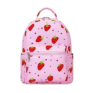 Cute mini pack bag backpack for grils children and adult (strawberry)