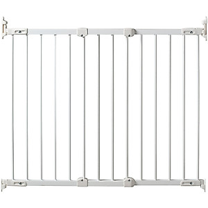 KidCo G2100 Angle Mount Metal Safeway Gate (White)