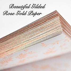 J&A Homes Wedding Guest Book - Polaroid Album Photo Guestbook Registry Sign-in with Gold Foil & Gilded Edges - White Hardbound Book with Bookmark - 9” x 6” inches Small Rose Gold (100 Pages)