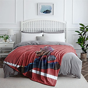 NICHIYOBI Redcap Beard Plumber Bros Game Flannel Blanket Kobayashi Tohru Kanna Lightweight Cozy Throw Blanket Warm Bed Blanket fit Sofa and Couch (04,Medium 60x50in)