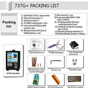 ZWJABYY Battery Spot Welder 737G+,Intelligent Pulse Spot Welder,with Battery Spot Welding Pen and LED,DIS Induction Hand-Held Dual-Function Battery Spot Welding Machine,for 18650 Battery Pack