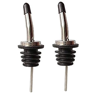 2 Pcs Oil Spout Liquor Pourers Bottle Spout Speed Pourer Olive Oil and Vinegar Stopper Spout for About 3/4" Bottle Mouth, with Dust Caps