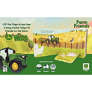 John Deere Kids Farm Friends Lift-a-Flap Board Book - Busy Tractor Helps Its Friends on the Farm