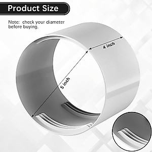 5 Inch Portable Air Conditioner Exhaust Hose Coupler Connector Exhaust Tube Connector Conditioner Round Air Exhaust Tube for Portable Air Conditioner
