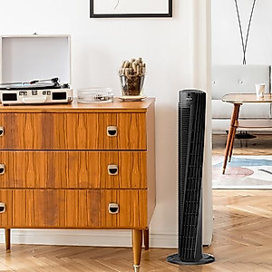 Vornado OSC73 37" Whole Room Air Circulator Tower Fan with Remote Control, Black