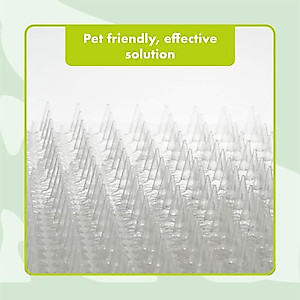 Homarden Cat Deterrent Outdoor Mat: Pet Deterrent Mats for Cats and Dogs - Indoor/Outdoor Deterrent Training Spike Mat Devices - Keep Away Cats Plastic Mats with Spikes - 16 x 13 Inches, 6 Pack