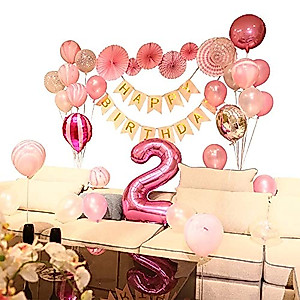 Tellpet Pink Number 2 Balloon, 40 Inch
