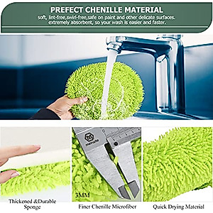 Wall Mop Wall Cleaner with 66” Long Handle, 15°Labor-Saving Elbow Baseboard Cleaner Tool, Microfiber Ceiling Dust Mop Duster Washer Cleaning Brush for Wall, Floor, Window