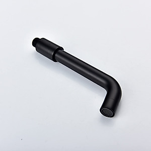 Bathroom Faucet Wall Mounted Bathroom Sink Faucet 360° Rotate Faucet Aerator Basin Mixer Tap Black Brass Lavatory Faucet Single Handle Hot and Cold Water Bathroom ​Vessel Sink Faucet Heavy Duty