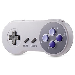 2 Pack 2.4GHz Wireless Controller for SNES Original Console, kiwitatá Rechargeable Remote Wireless Gamepad Controller for SNES Super Entertainment System Console-7 Pin Connector