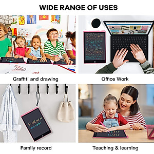 LCD Writing Tablet for Kids, 12 Inch Colorful Doodle Board Toddler Learning Toys, Christmas Birthday Gift for 3 4 5 6 7 8 9 Years Old Girls Boy